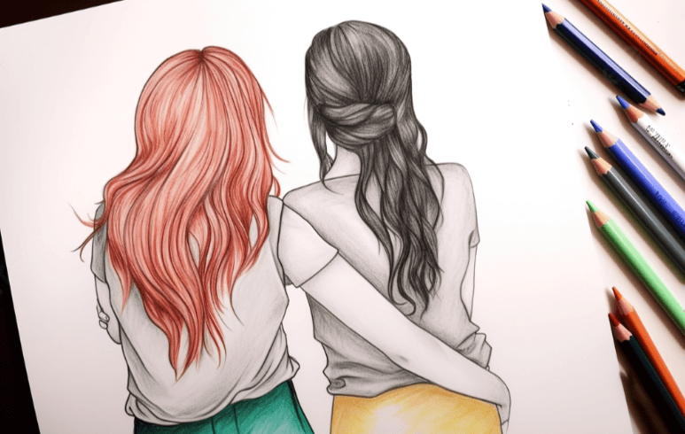 Drawing:45bzwtutdye= Girl:45bzwtutdye= Cute - carla diab